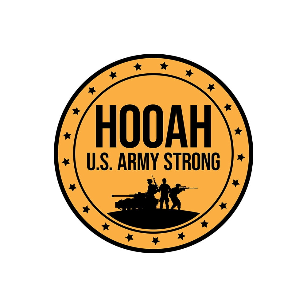Circle Plus Hooah! U.S. Army Strong Door or Wall Sign Honor Veterans ...