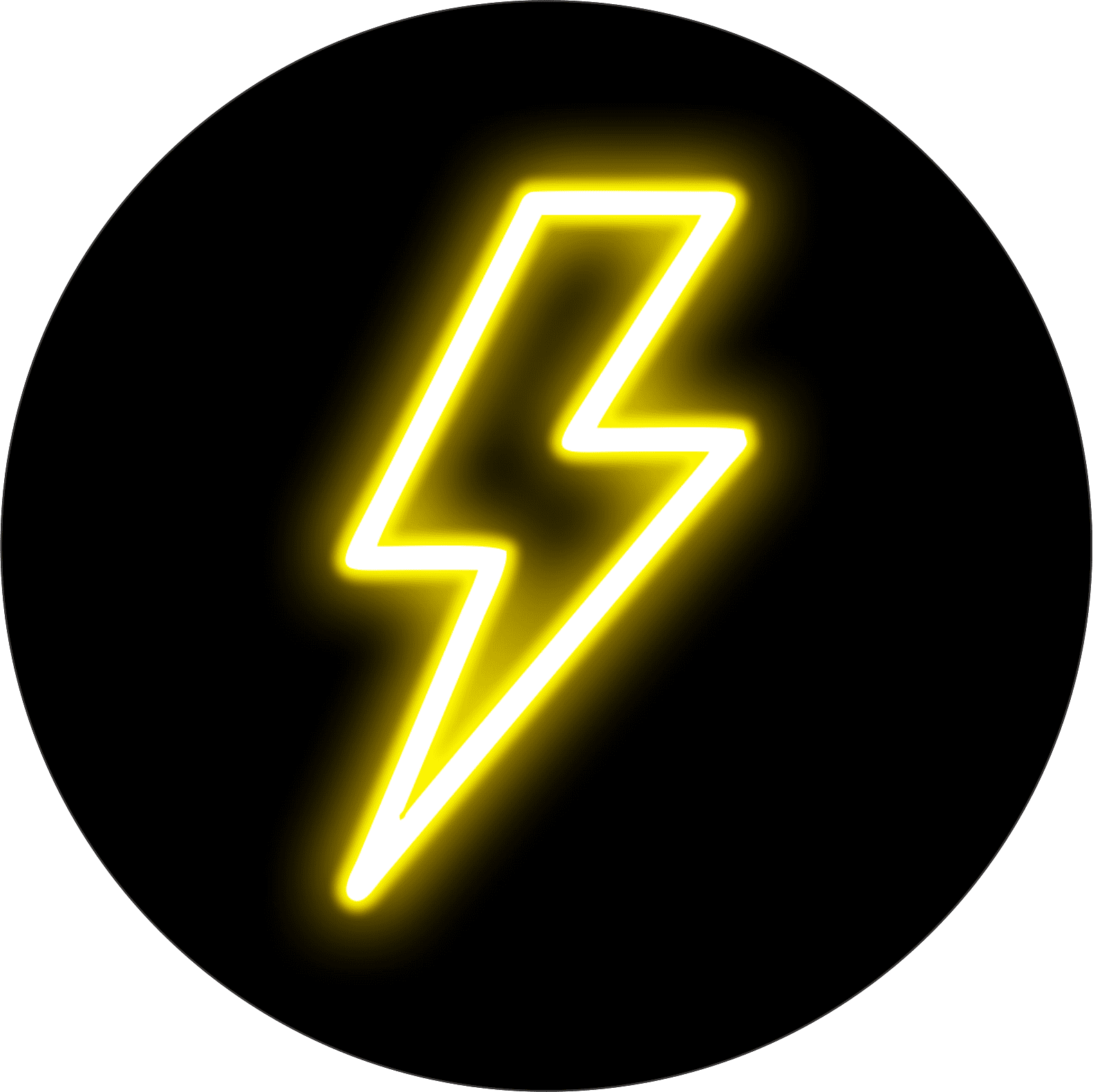 Circle Plus Lightning Neon Graphic Style Wall or Door Sign | Live ...