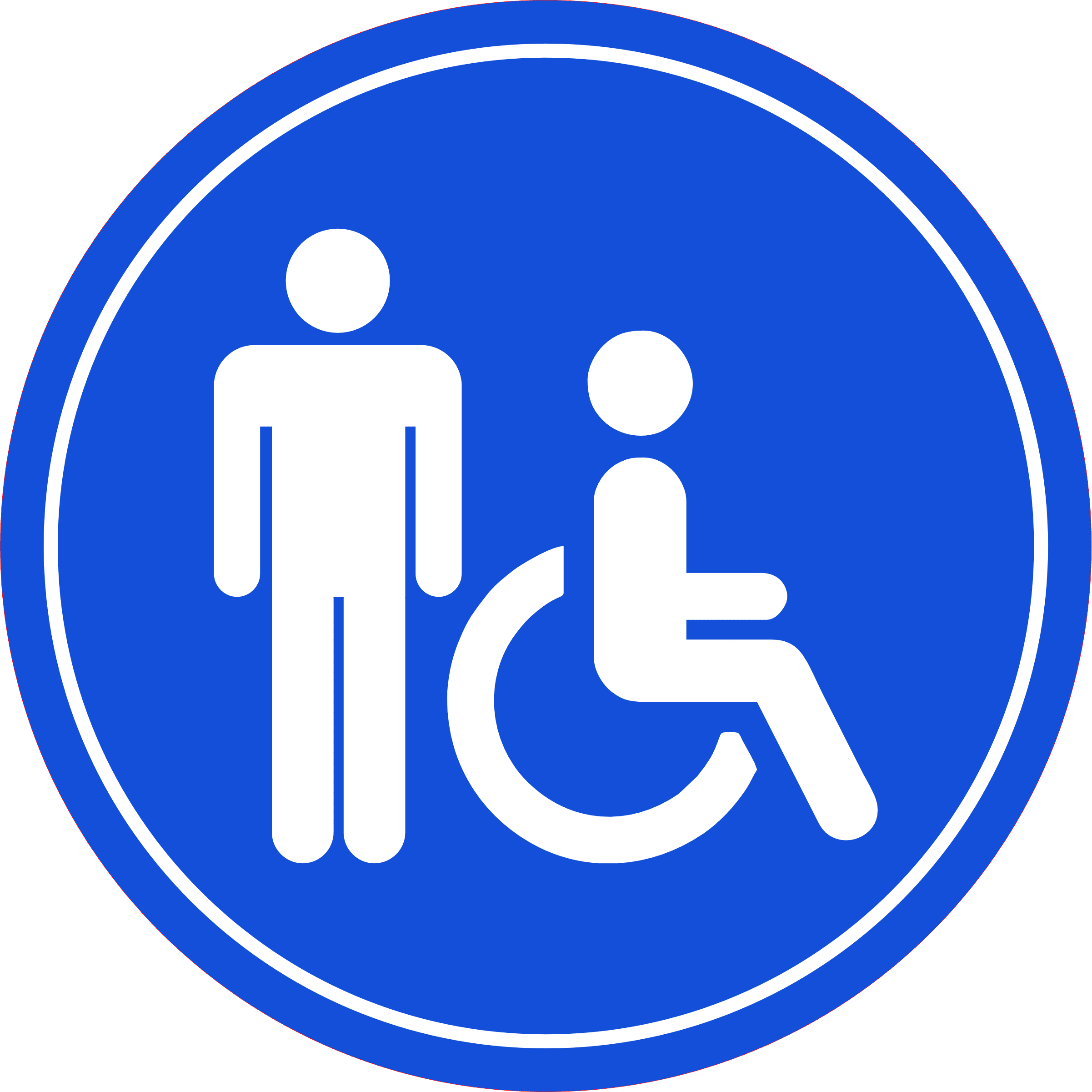 Circle Plus Male Restroom Wall or Door Sign | Easy Installation ...