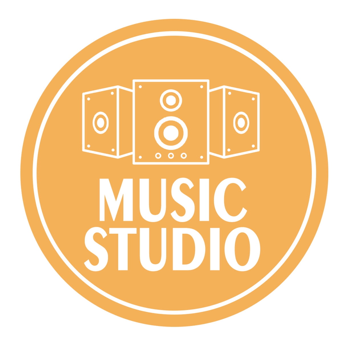 Circle Plus Music Studio Wall or Door Sign | Easy Installation ...