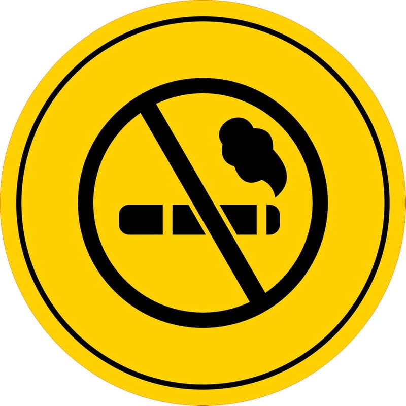 Circle Plus No Smoking Sign Metal 12 Inch Rust Free Aluminum, Uv ...