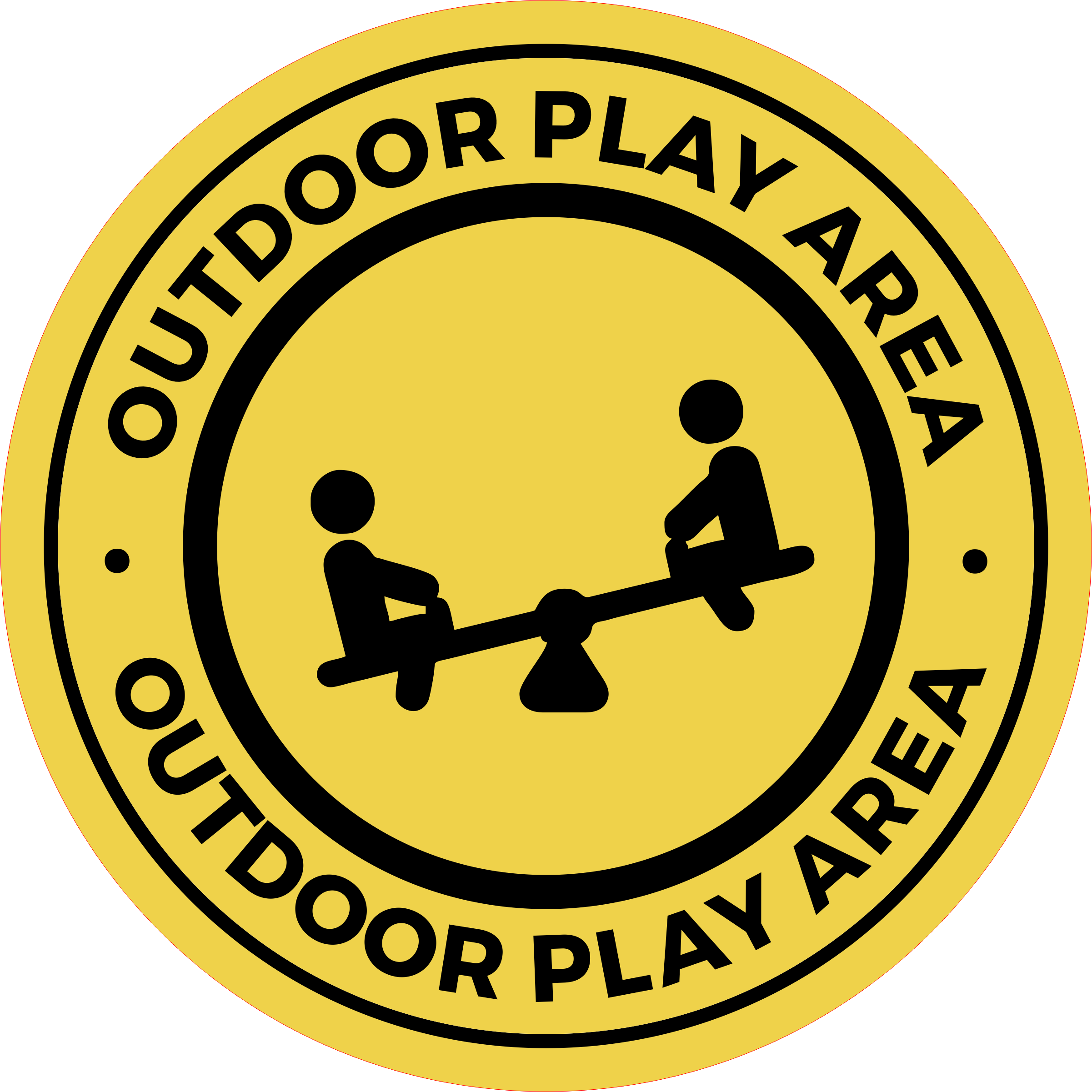 Circle Plus Outdoor Play Area Wall or Door Sign | Safety Signs For ...