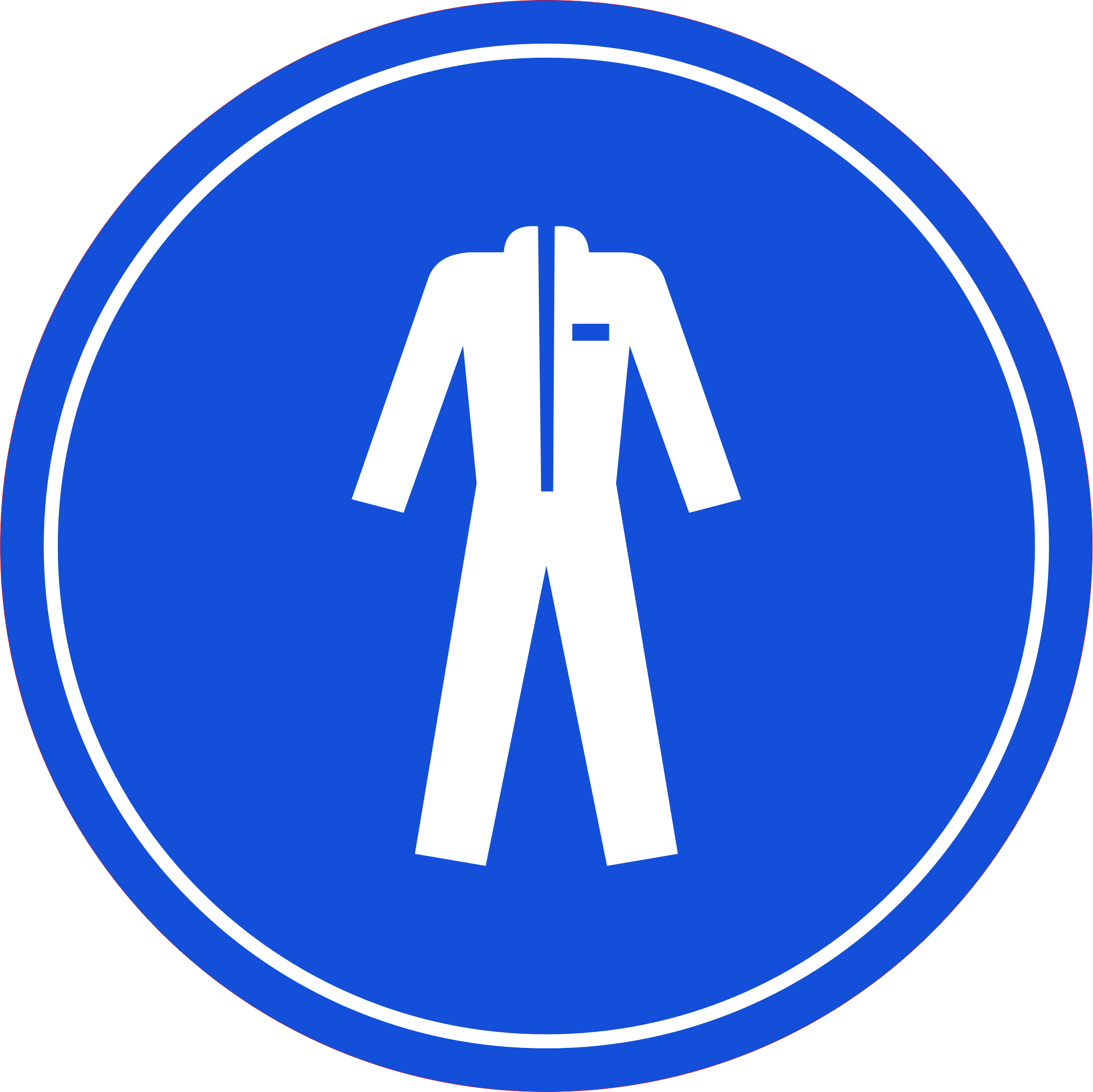 Circle Plus Overalls Required Wall or Door Sign | Easy Installation ...