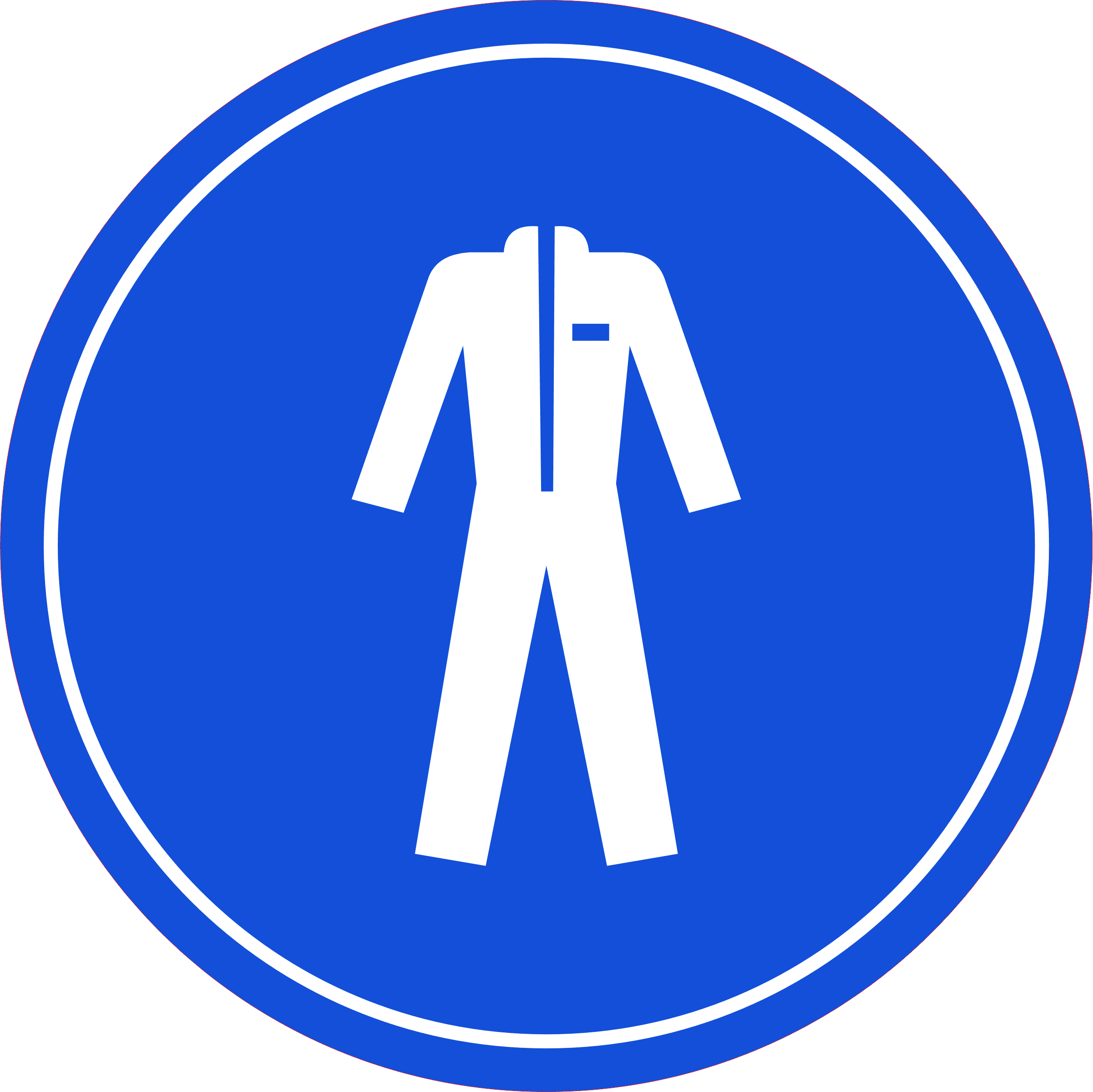 Circle Plus Overalls Required Wall or Door Sign | Easy Installation ...