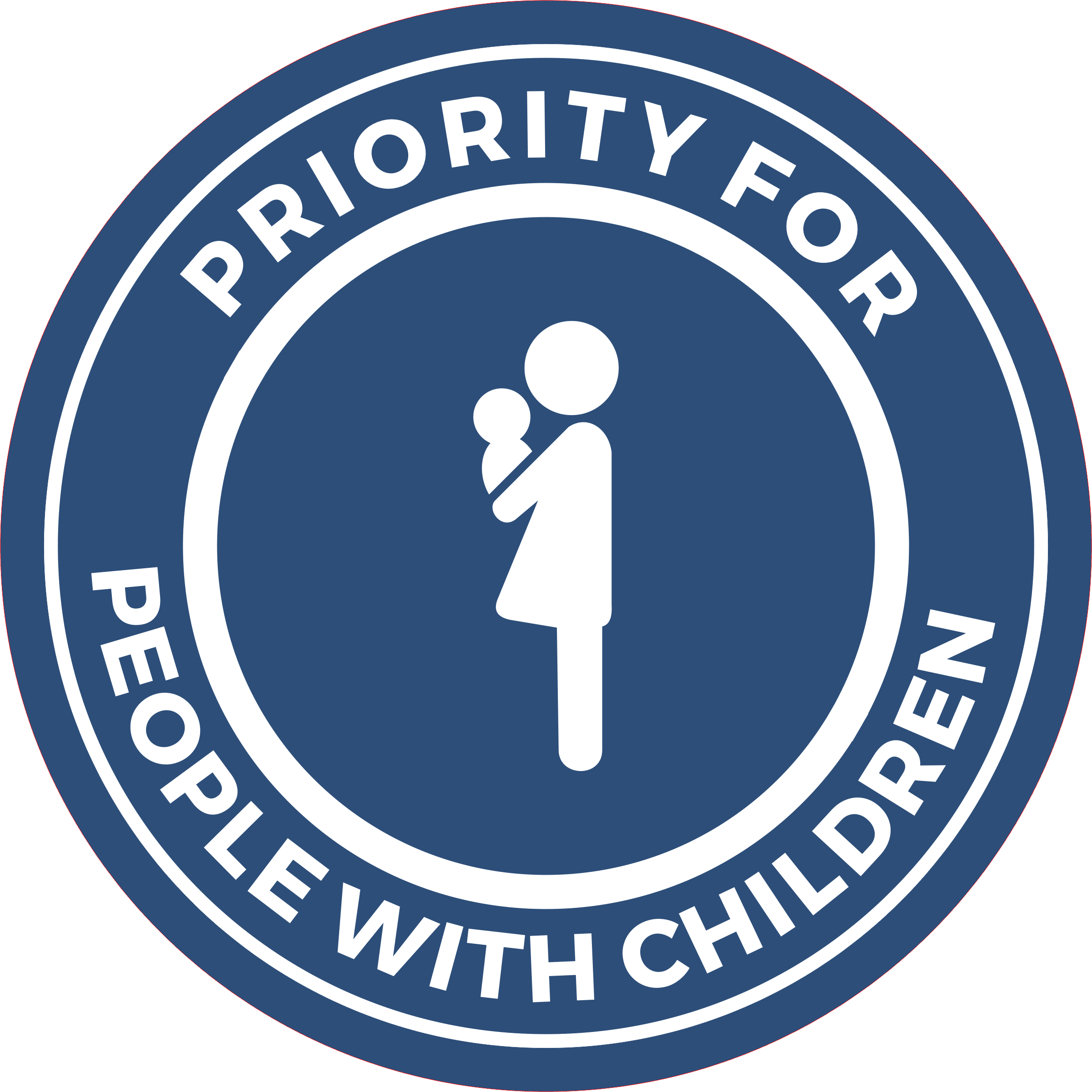 Circle Plus Priority For People With Children Wall or Door Sign ...