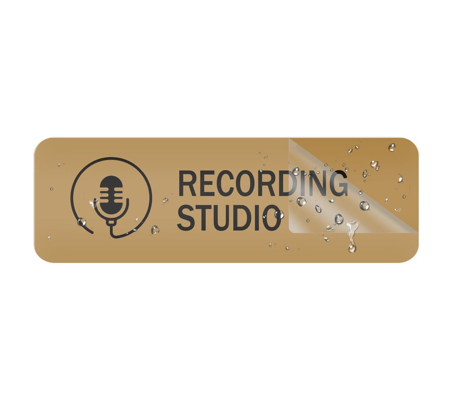 Circle Plus Recording Studio Wall Or Door Sign Easy Installation ...