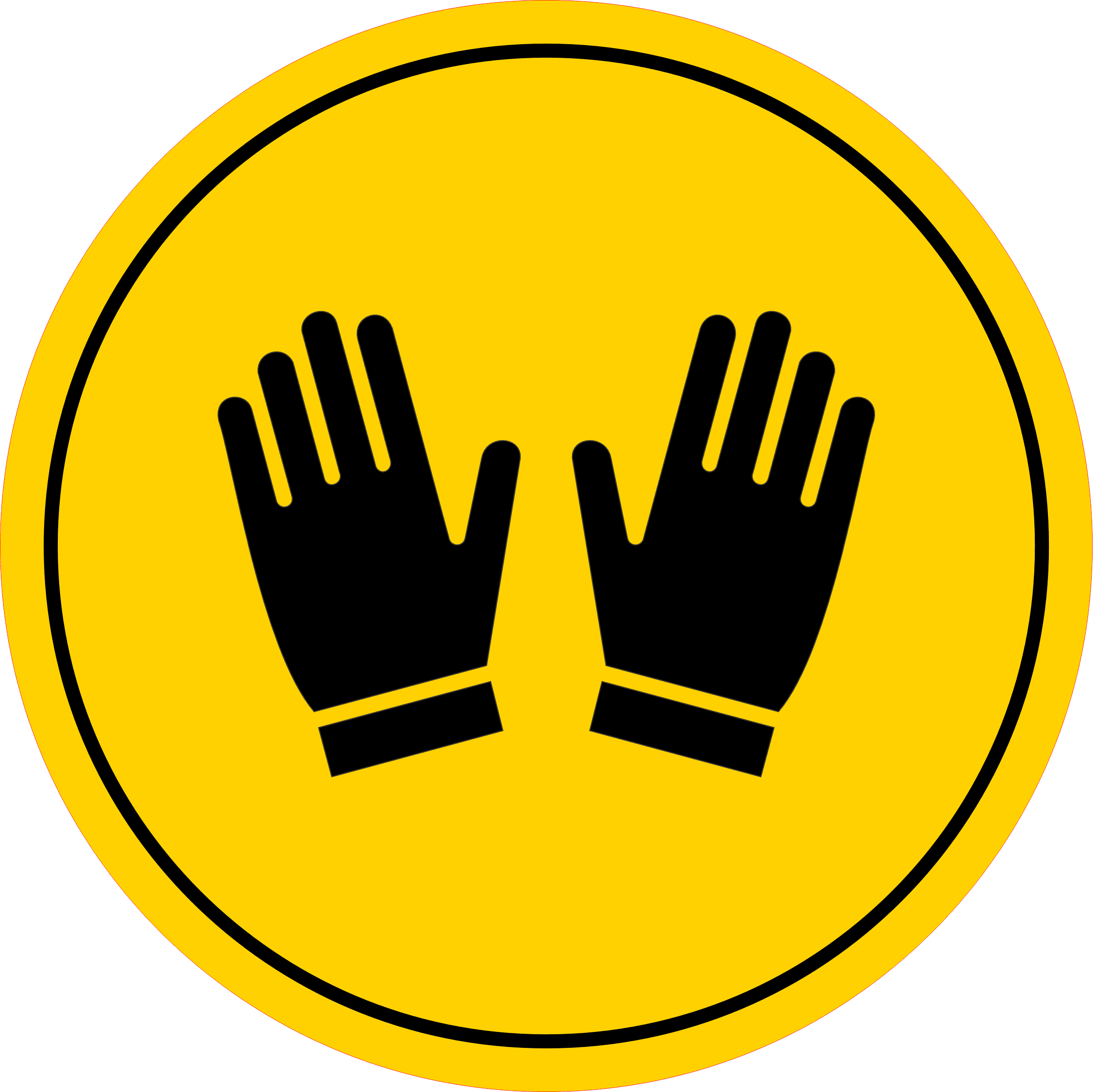 Circle Plus Safety Gloves Wall or Door Sign | Easy Installation ...