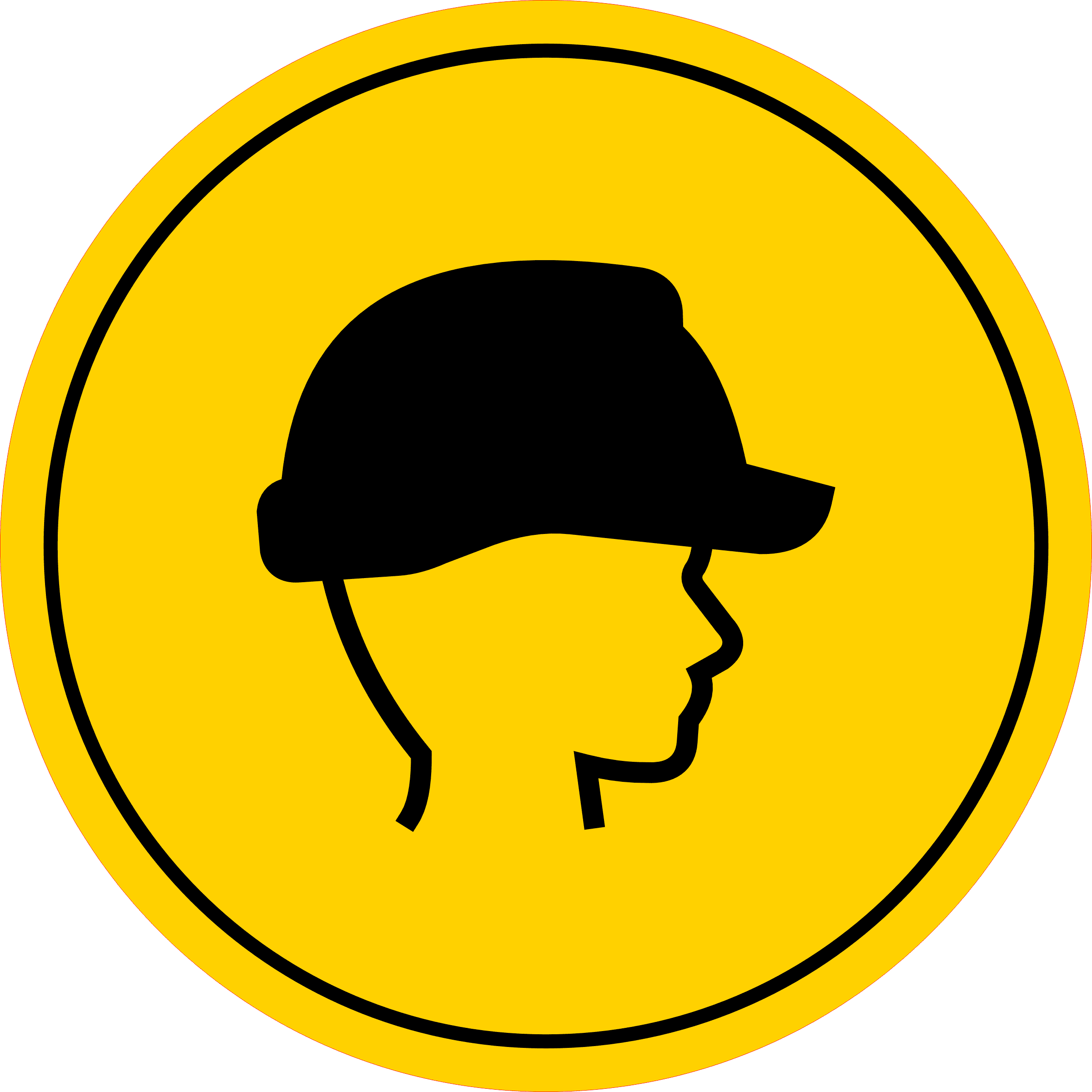 Circle Plus Safety Helmet Wall or Door Sign | Easy Installation ...