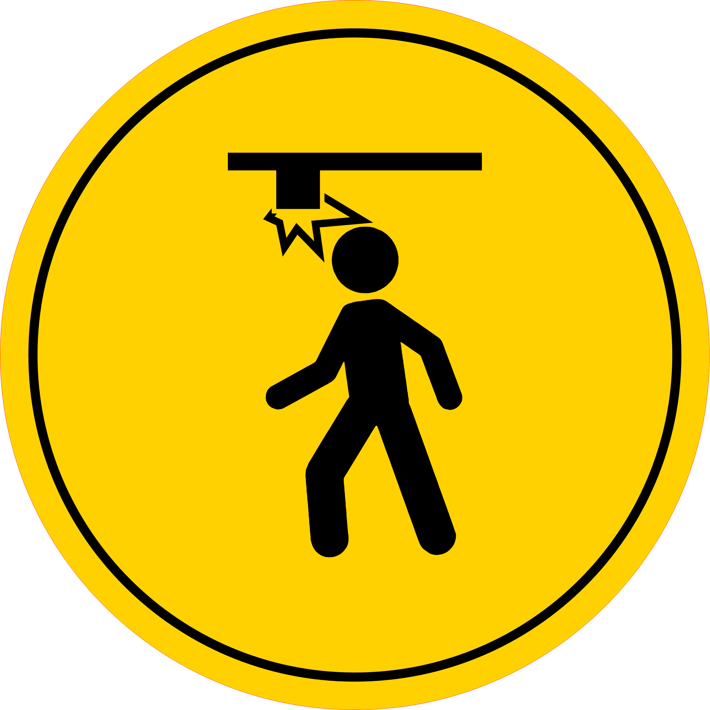 Circle Plus Watch Your Head Wall or Door Sign | Easy Installation ...