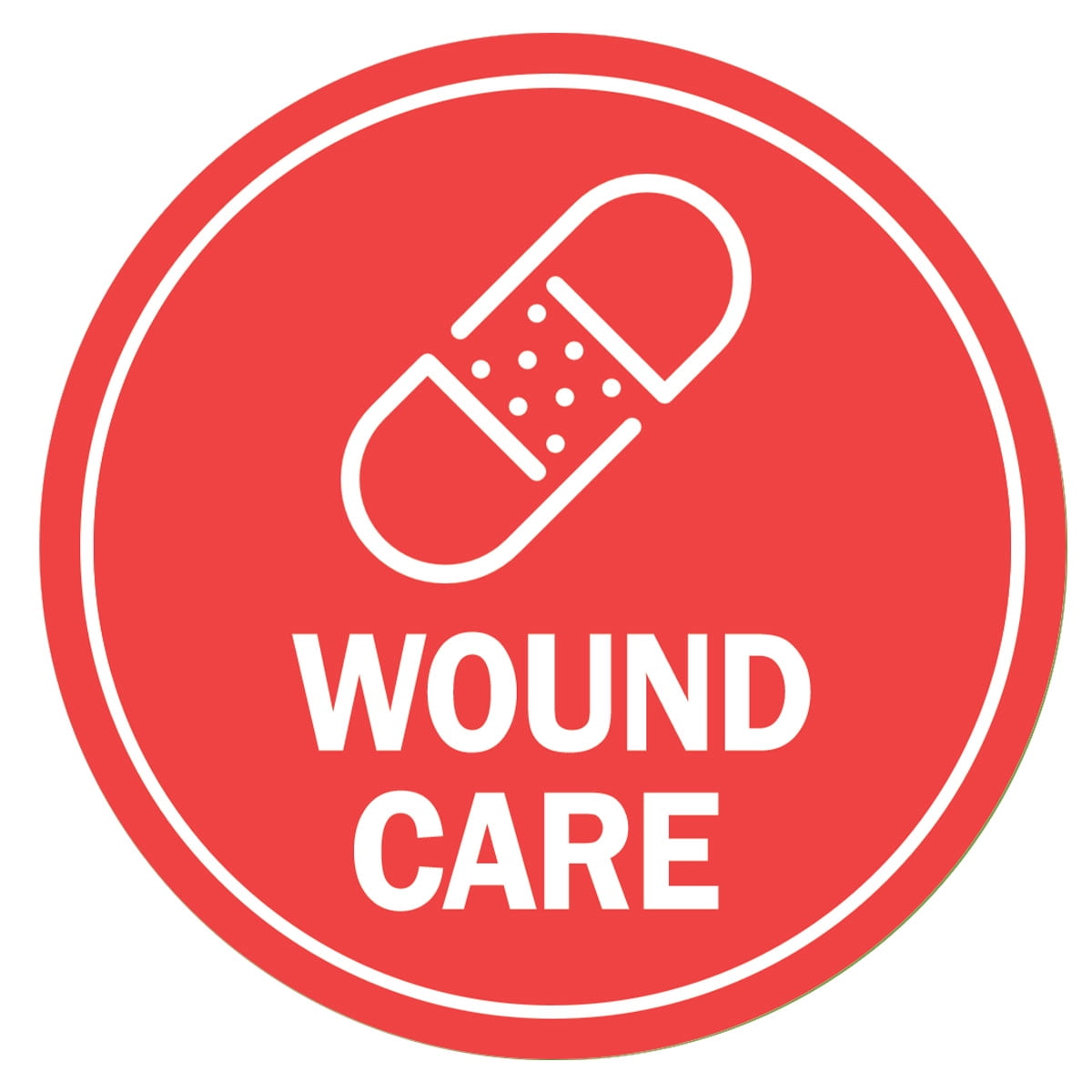Circle Plus Wound Care Wall or Door Sign | Easy Installation | Business ...