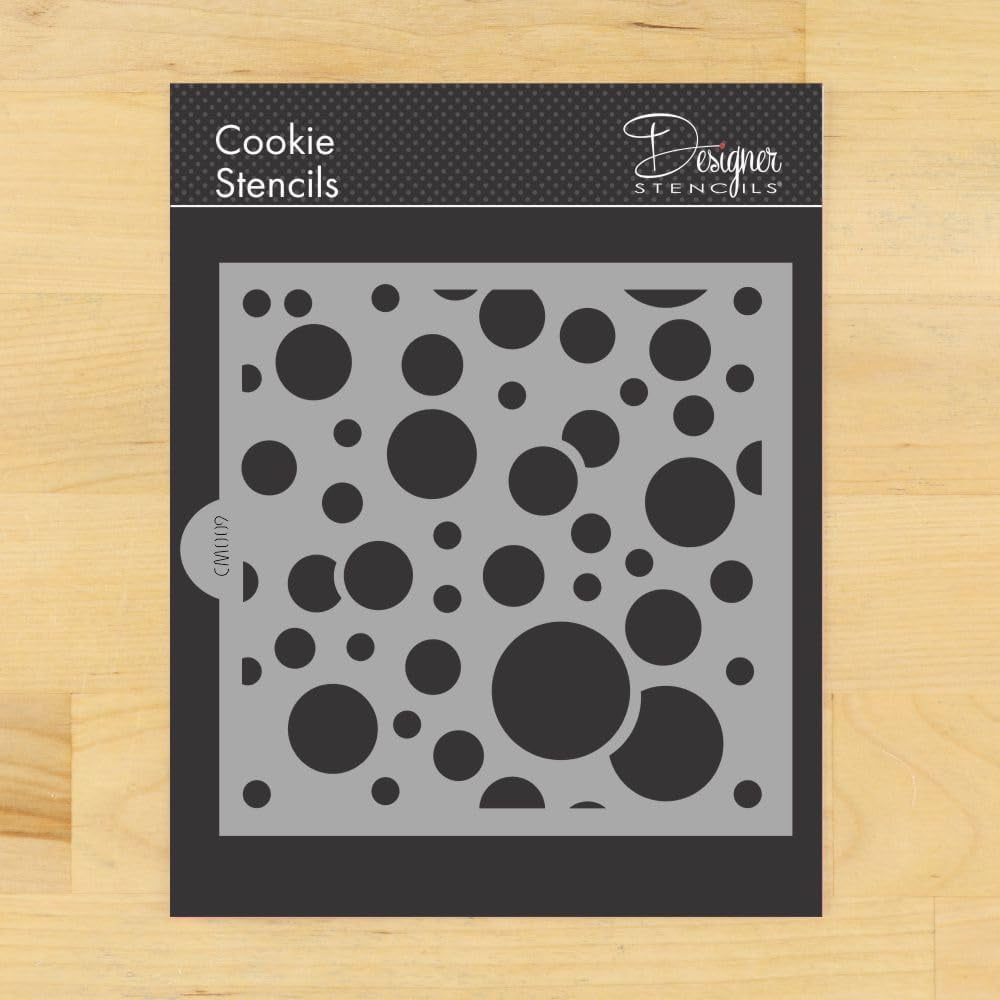 Circle Pop Allover Cookie and Craft Stencil by Designer Stencils ...