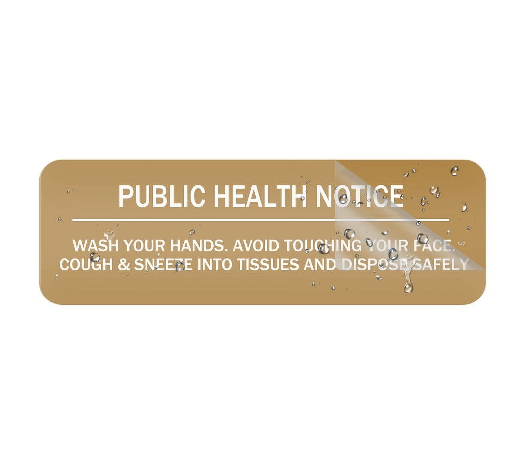 Circle Public Health Notice Wash Your Hands Sign Acrylic Sign Easy To ...