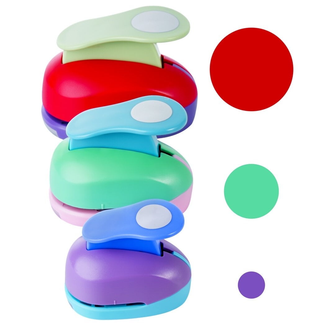 Circle Punch Set, 3PCS Paper Hole Punches 1", 1.5", 2", Scrapbooking ...