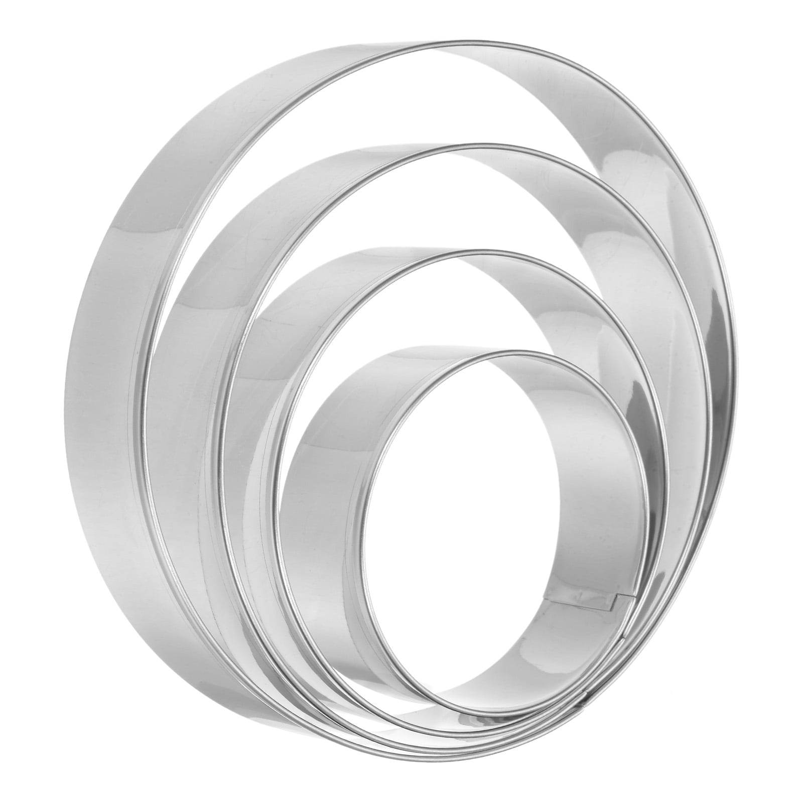 Uxcell Circle Round Cookie Cutter Set Assorted Sizes Stainless Steel ...