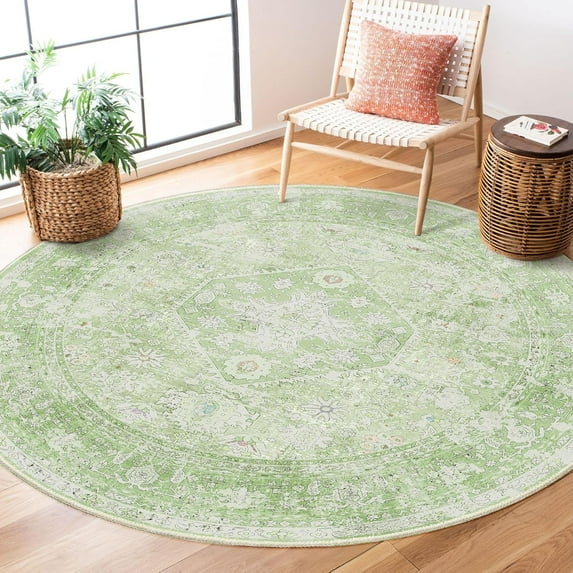 Circle Rug ,Pink Round Area Rug Washable,Girls Boho Circular Rugs for ...