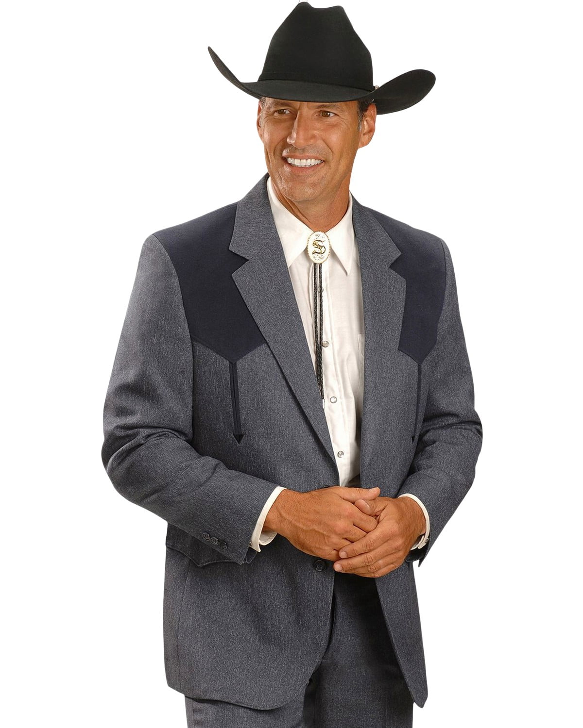 Circle S Western Sport Coat Mens Boise Suede 46 L Navy CC2976 - Walmart.com