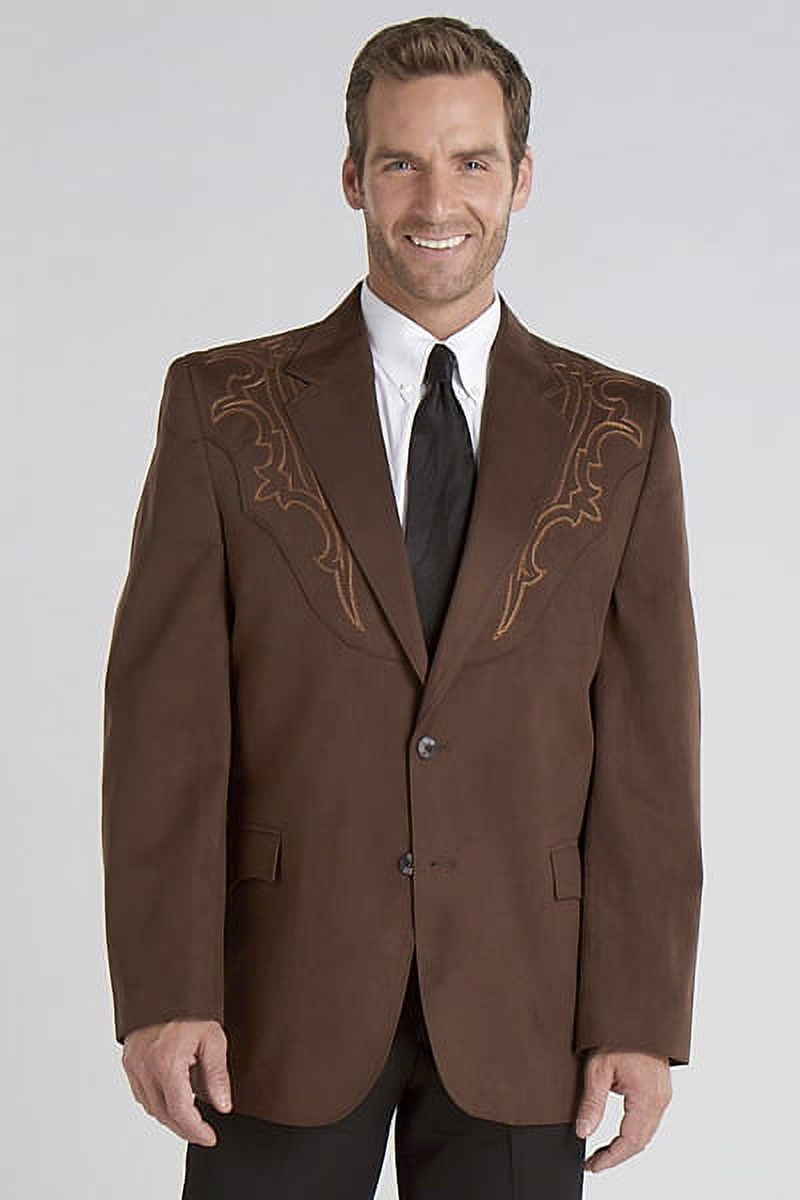 Circle S Men's Embroidered Micro-Suede Sportcoat - CC6525A-BIG 52 LNG ...