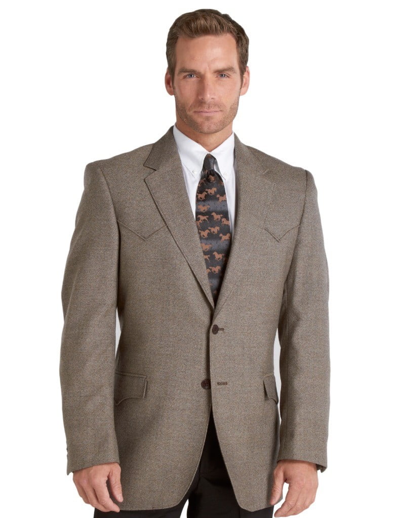 Circle S Mens Donegal Brown Wool Blend Big Plano Sportcoat Jacket ...