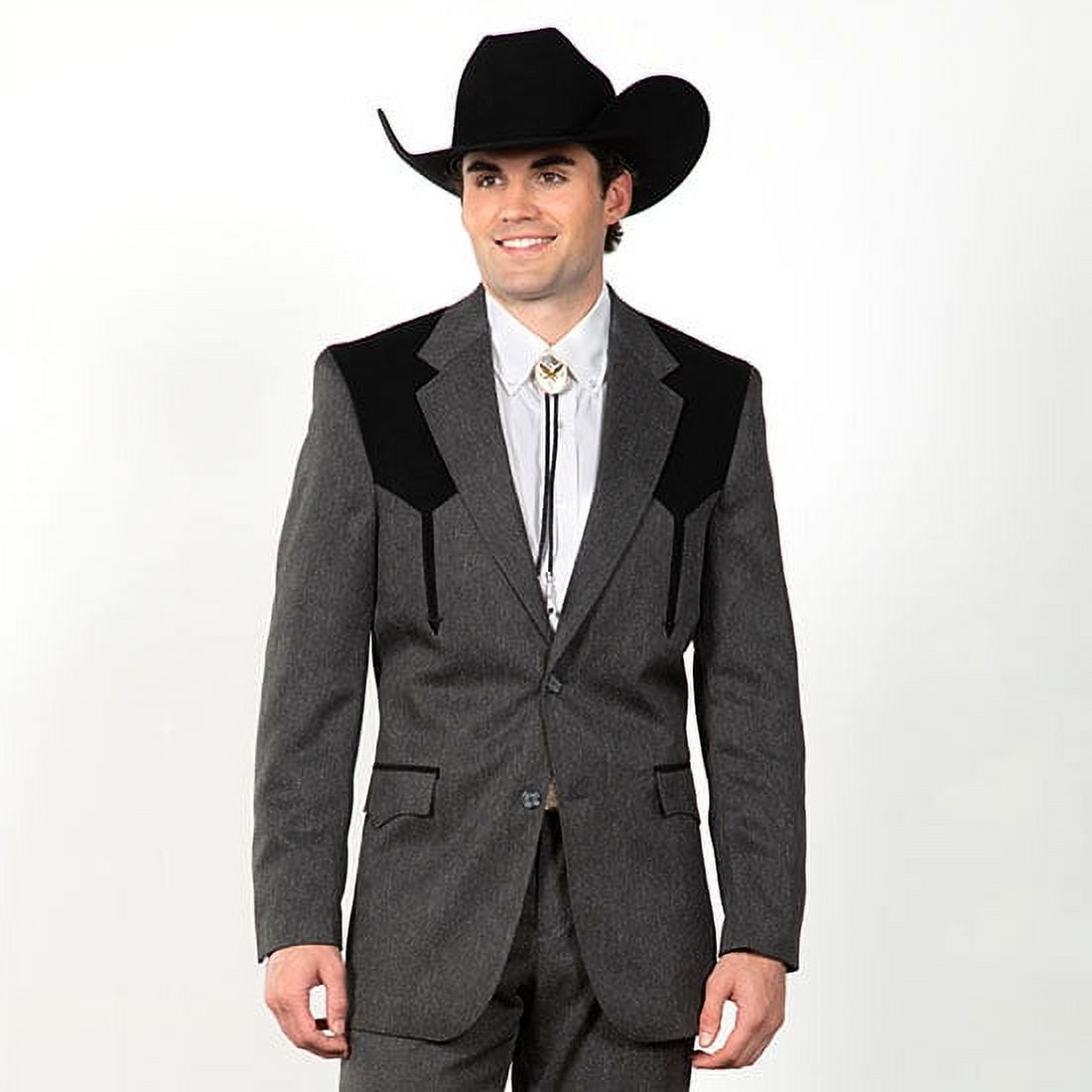 Circle S Men's Boise Western Suit Coat Big And Tall Hthr Charcoal 50 ...