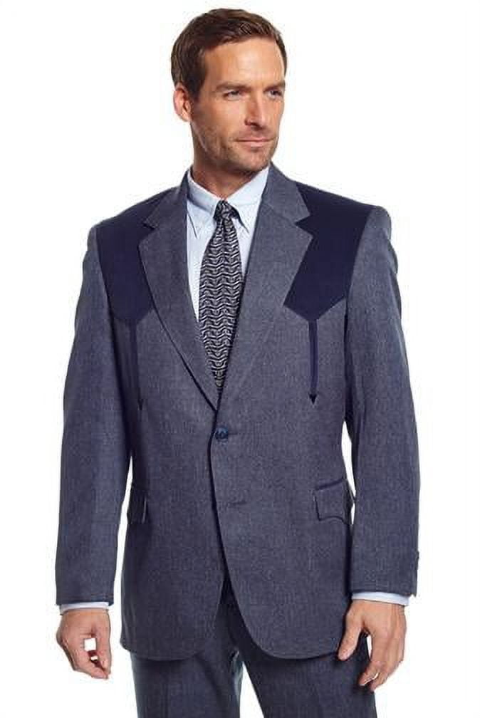 Circle S Men's Boise Western Suit Coat Big And Tall Hthr Navy 50 REG US ...