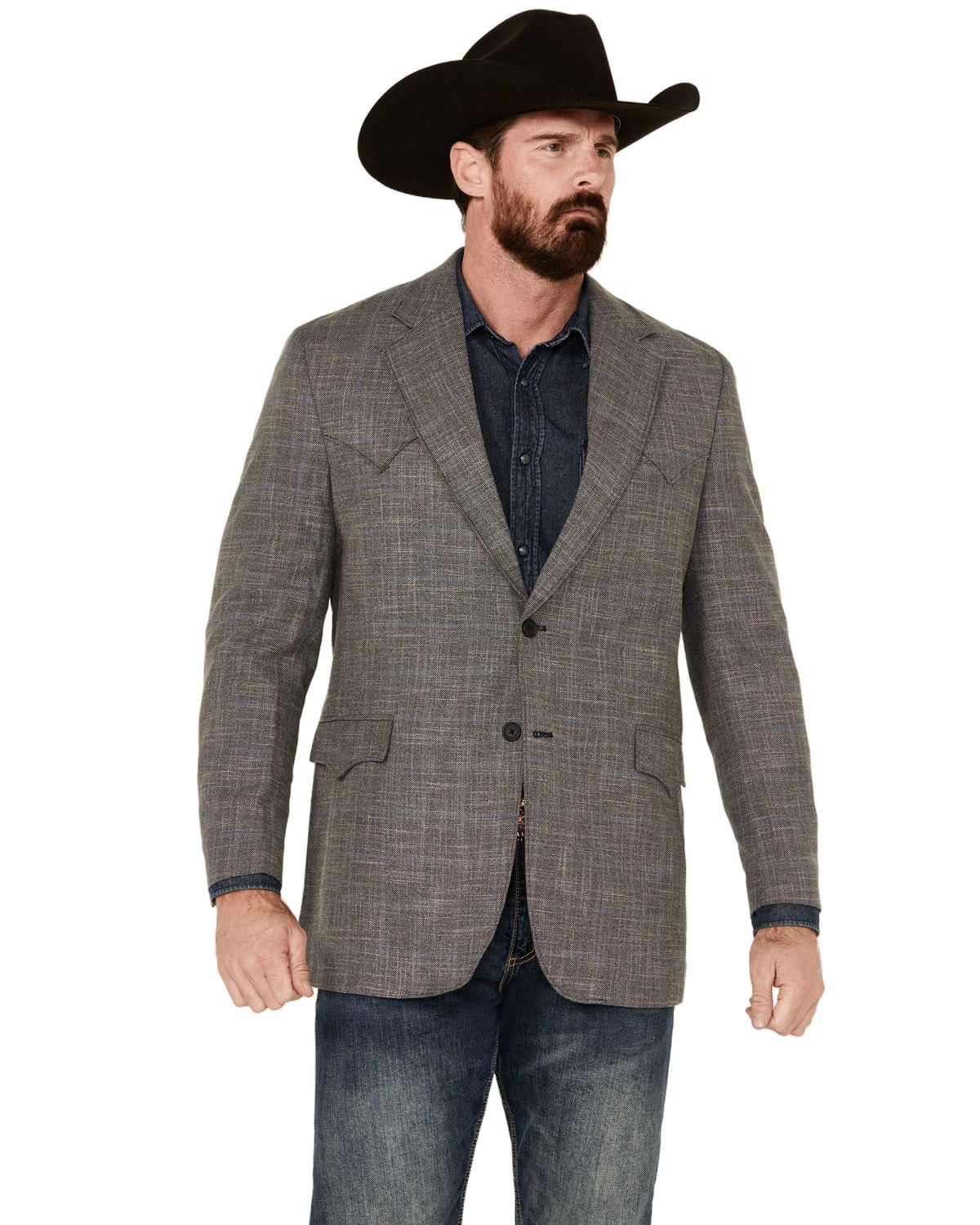 Circle S Men's Houston Sportcoat Big Heather Grey 54 LNG US - Walmart.com