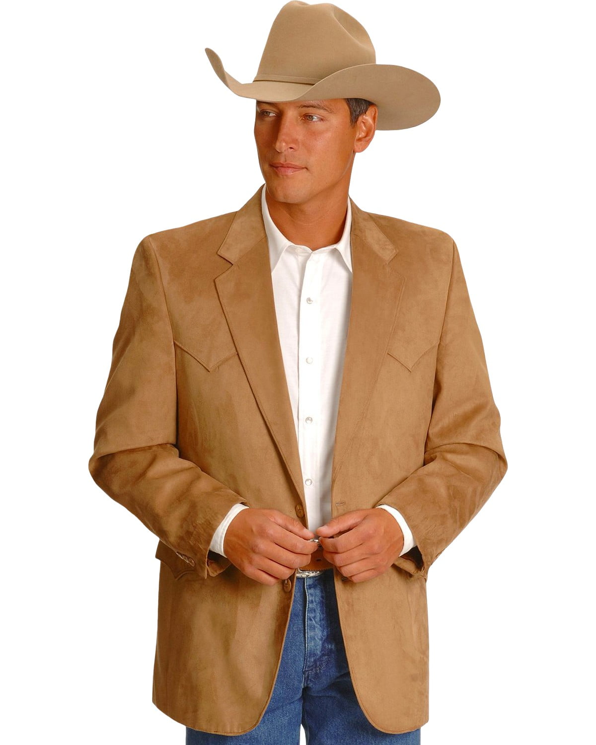 Circle S Men's Microsuede Sportcoat Reg, Tall Camel 46 R US - Walmart.com
