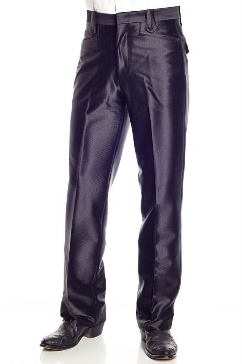 Circle S Mens Black 100% Polyester Swedish Knit Snap Ranch Dress Pant ...
