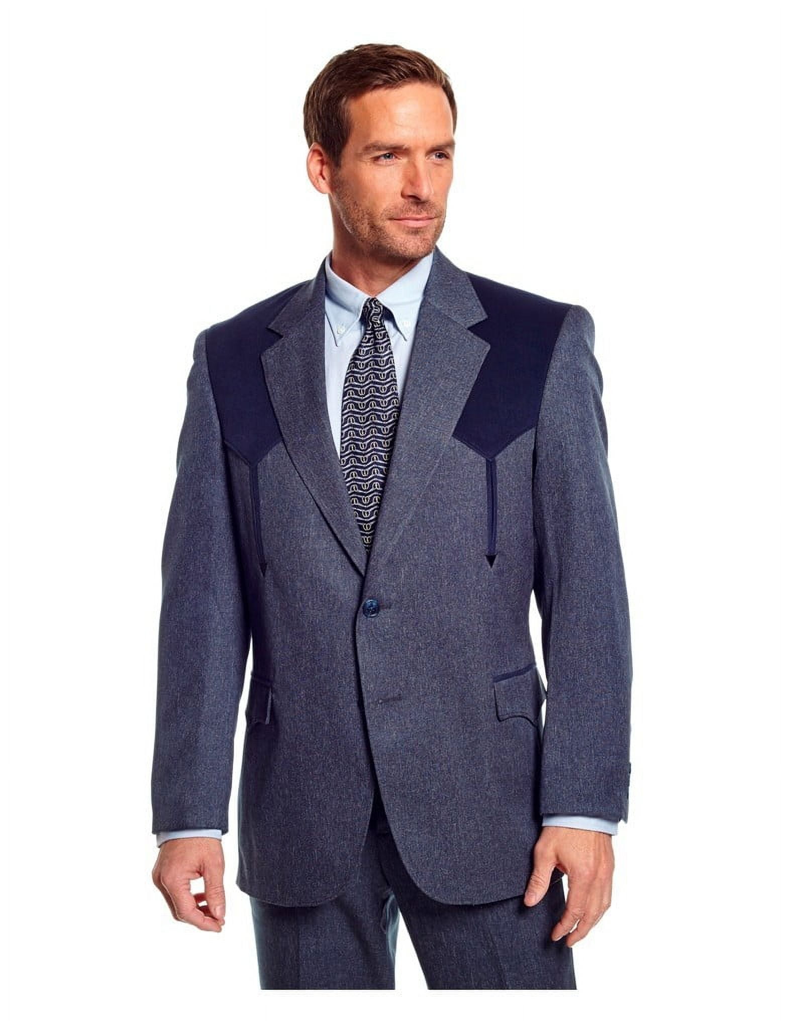 Circle S Western Sport Coat Mens Boise Suede 44 S Navy CC2976 - Walmart.com