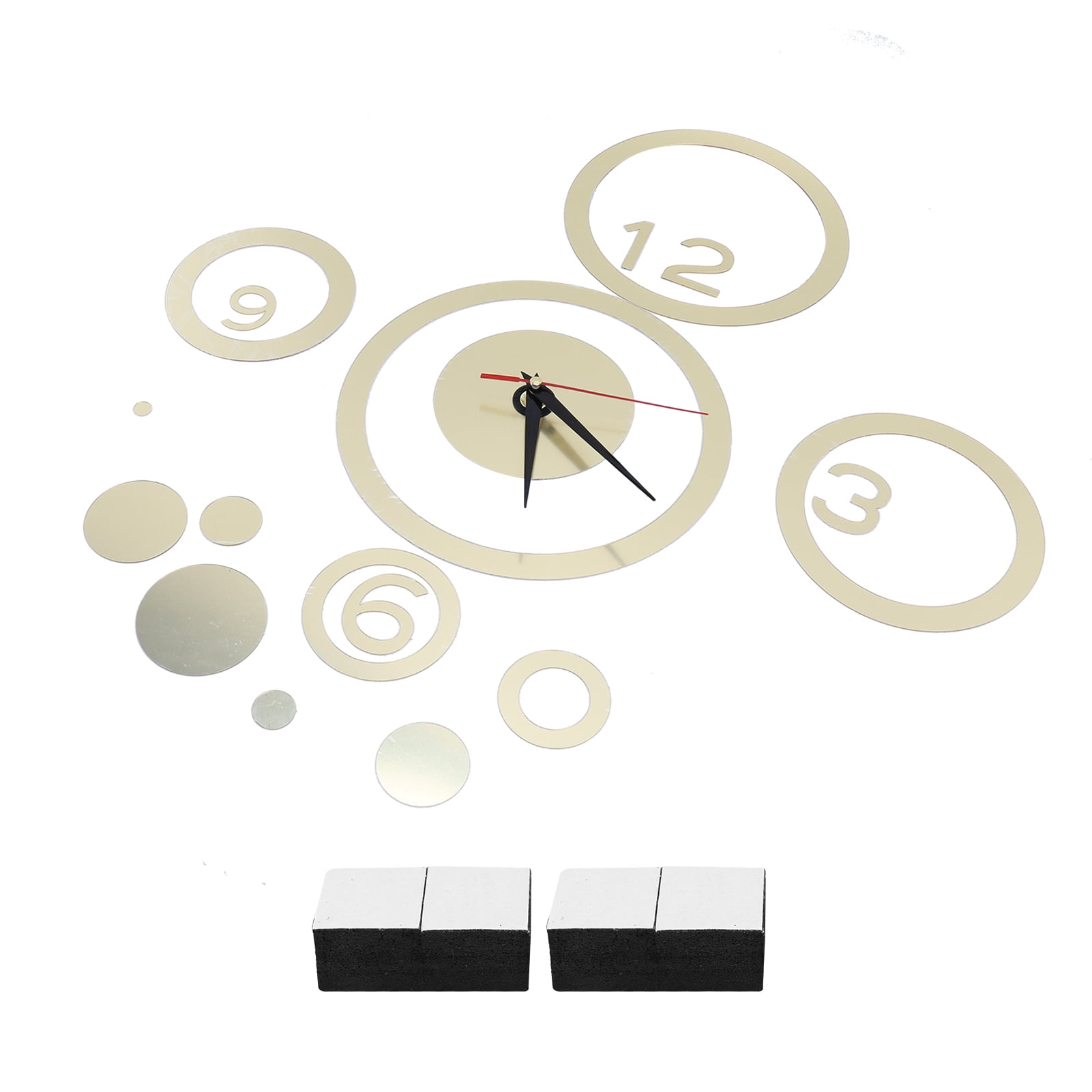 Circle-Shaped DIY Wall Clock Sticker Mirror Wall Sticker for Living ...
