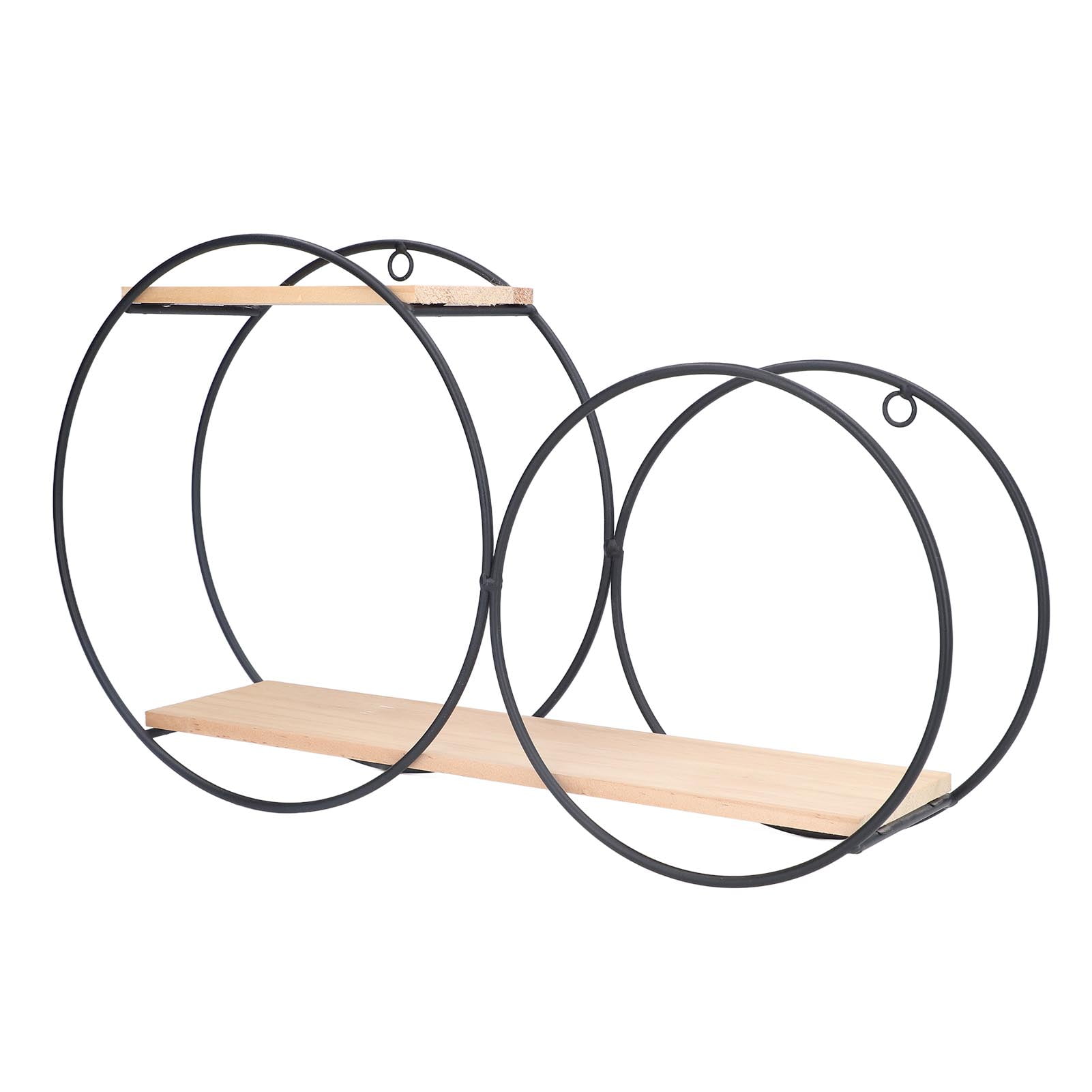 Circle Shelf Wall Decor, Strong Load Bearing Capacity Round Shelf Black ...