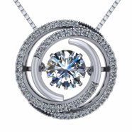 Ultimate Omega Dancing Gemstone Necklace Sterling Silver w/ Pure ...