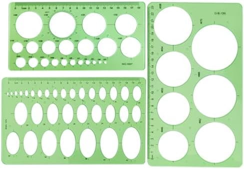 Circle Templates Ellipse Drawings Templates Drafting Stencils Measuring ...