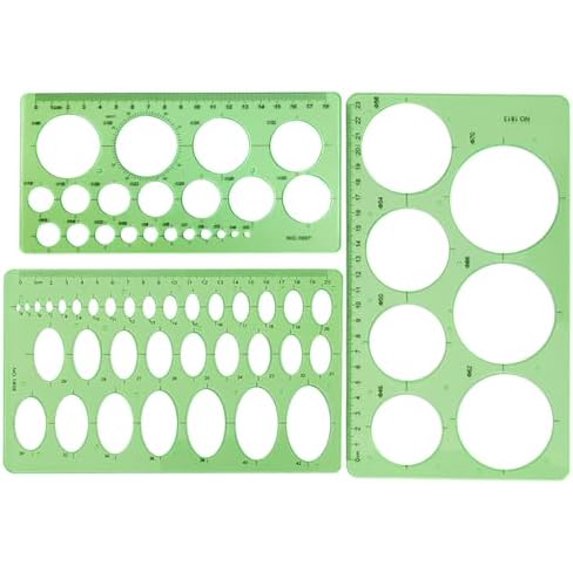 Circle Templates Ellipse Drawings Templates Drafting Stencils Measuring ...
