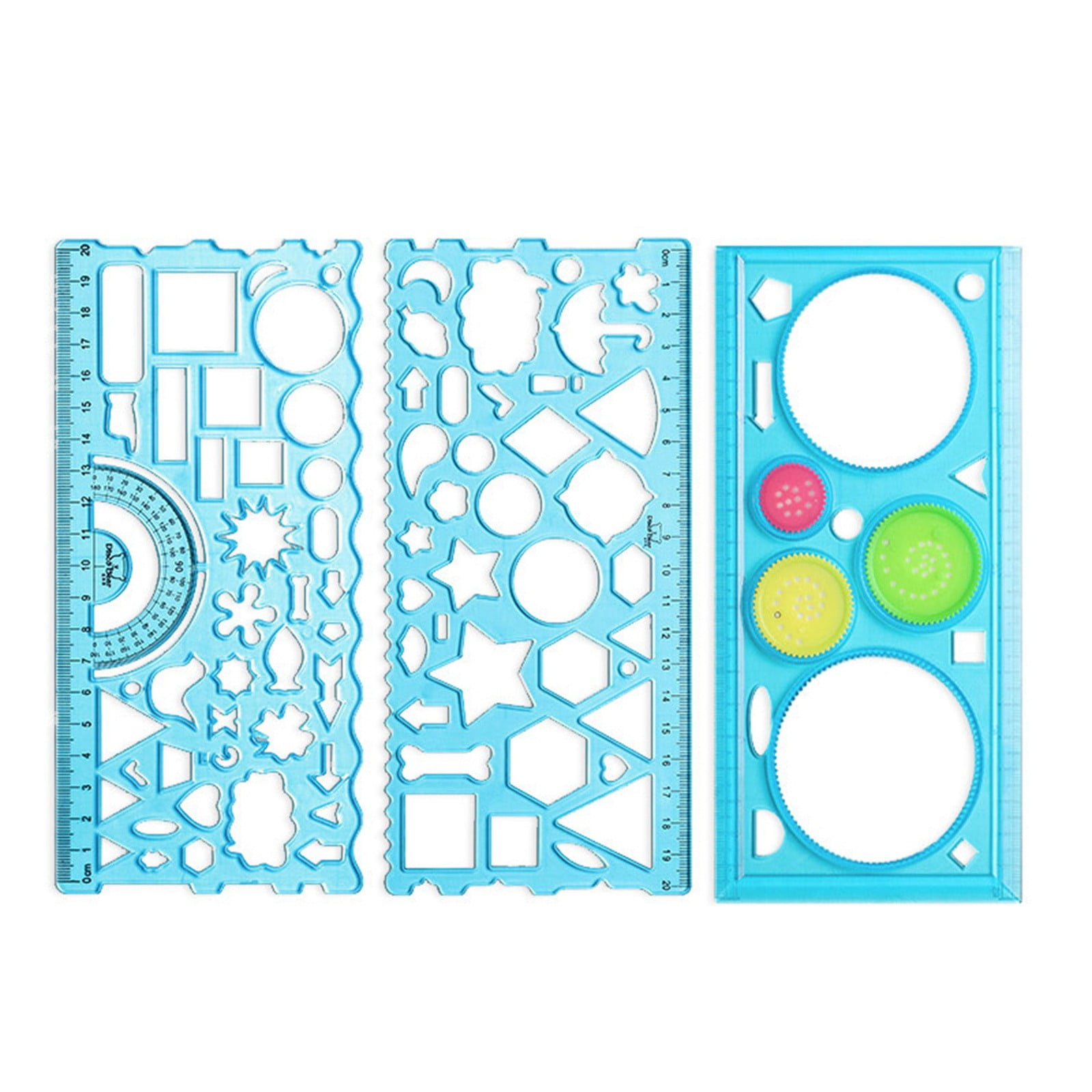 Circle Templates Measuring Geometry Ruler Plastic Geometric Drawing ...