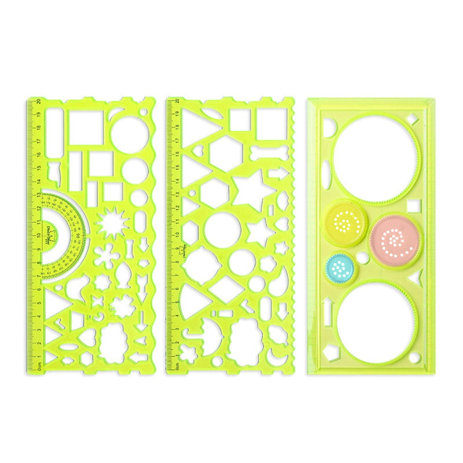 Circle Templates Measuring Geometry Ruler Plastic Geometric Drawing ...