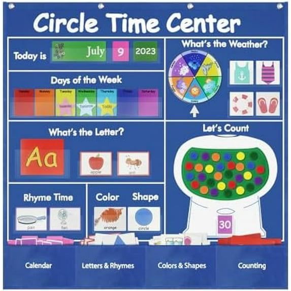Circle Time Center Classroom Pocket Chart Educational,Montessori ...
