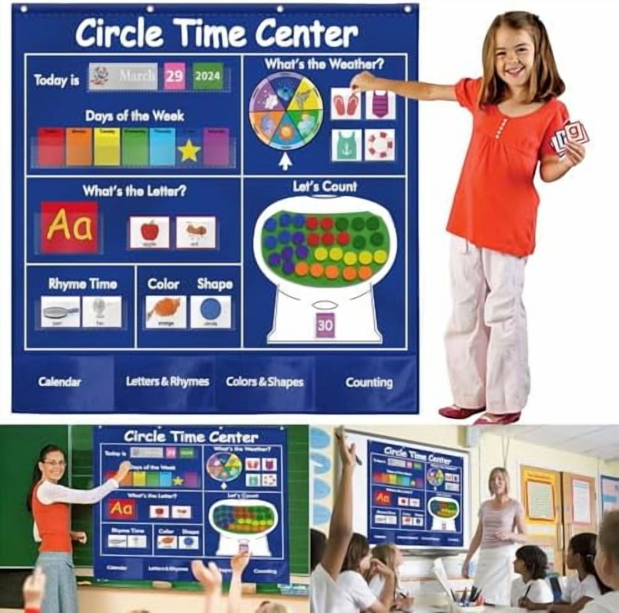 Circle Time Center Classroom Pocket Chart Educational Pocket Chart ...