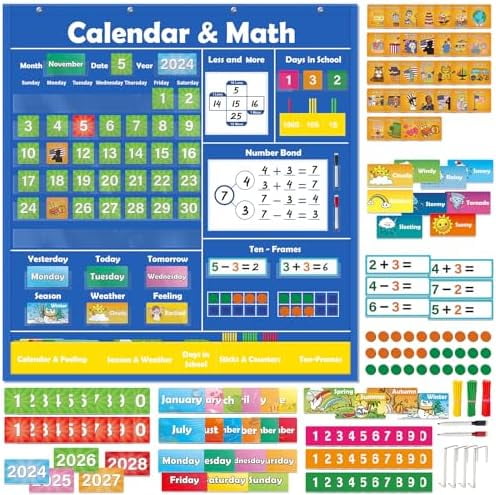 Circle Time Learning Center, Classroom Calendar and Math Pocket Chart ...