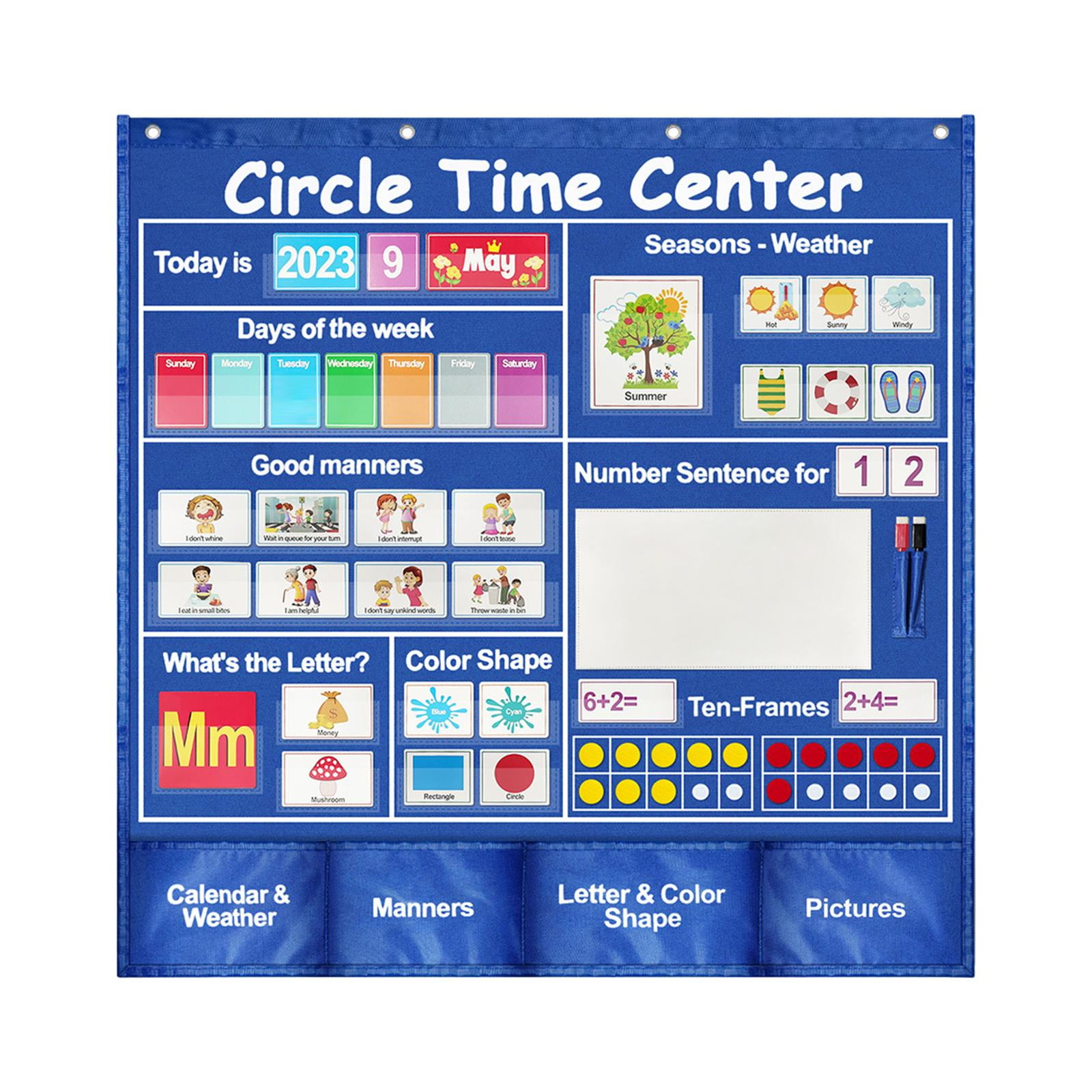 Circle Time Learning Center Pocket Chart For Home Math Activities