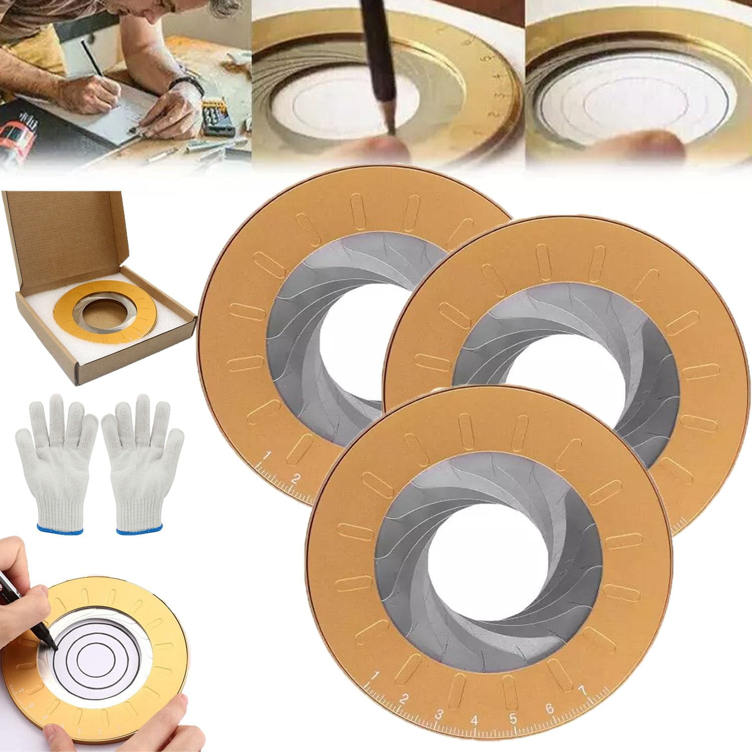 Circle Tool, 10mm- 77mm Circle Drawing Tool, Circle Measuring Tool ...