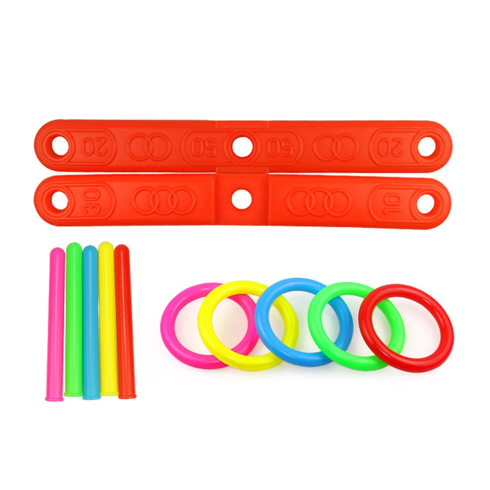 Circle Toss Game Set Colorful Cross 5 Rings Plastic Hand Eye ...