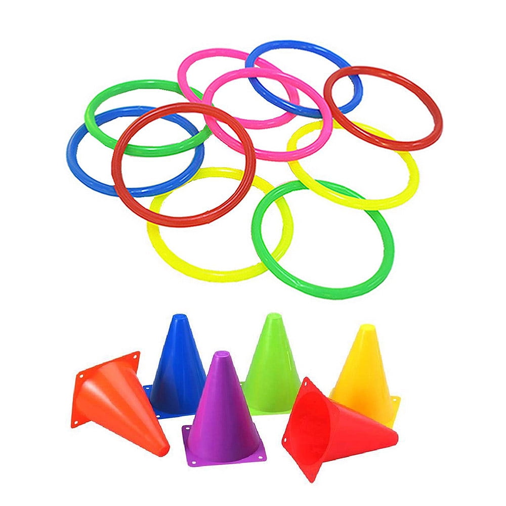 Circle Toy Set Parent-child Game Throw Hoop Music Cup Rainbow Tower ...