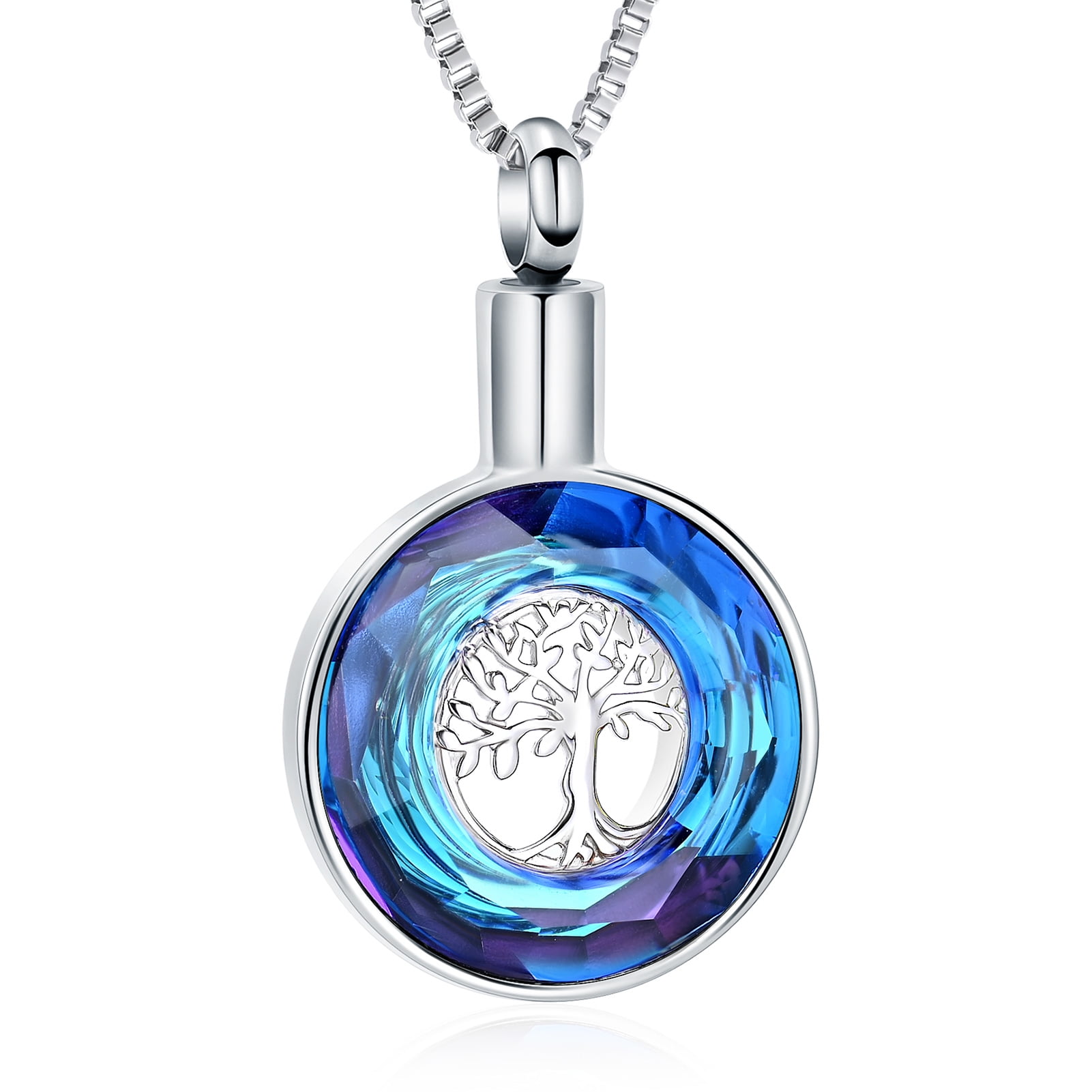 Circle Tree of Life Cremation Jewelry for Ashes Urn Necklace Urn ...