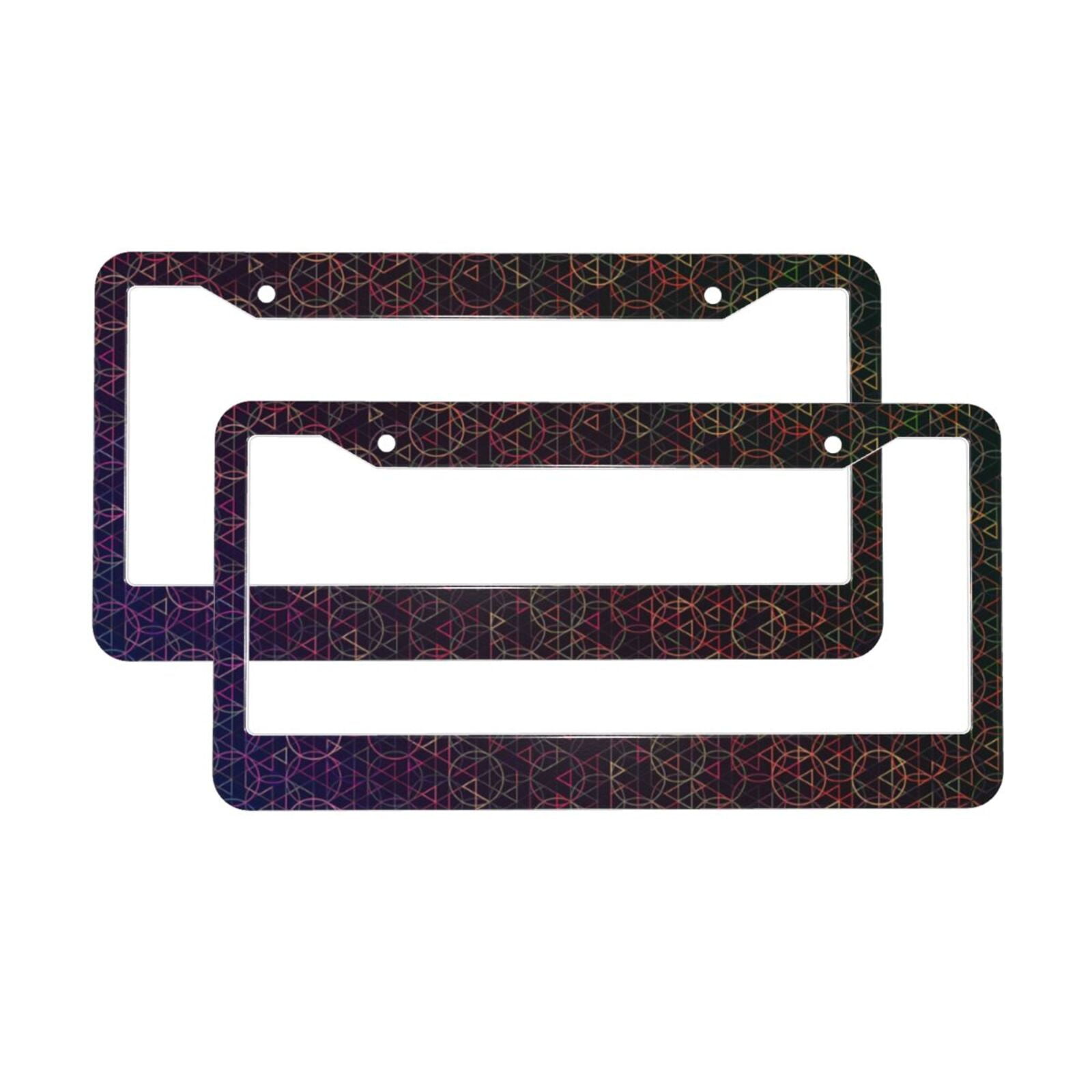 Circle and Triangle License Plate Frame Personalized Car Decoration ...