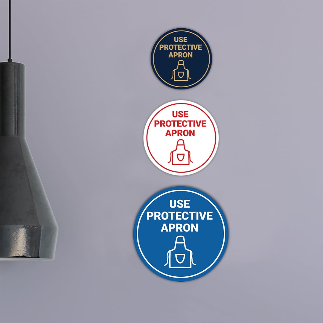 Circle Use Protective Apron Sign (Black /Gold) - Small - Walmart.com