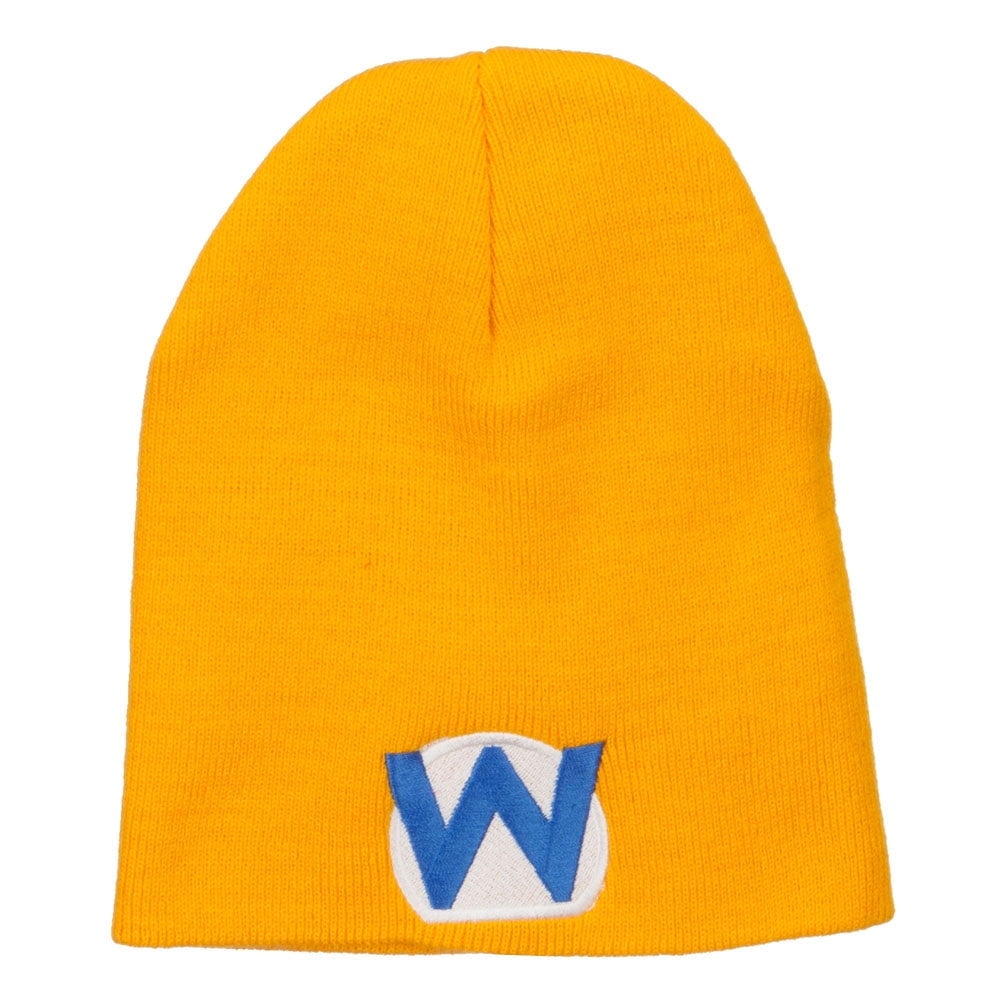 Circle Wario Embroidered Short Beanie - Gold OSFM - Walmart.com