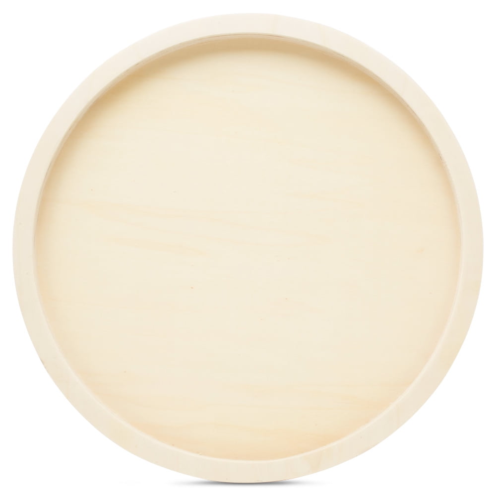 Circle Wood Sign Blank 18 inch Diameter, Pack of 5 Wood Tray for Crafts ...