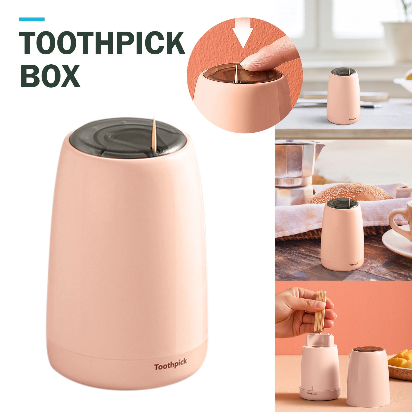 Circle containers with lids! Press Toothpick Box Home Creative ...