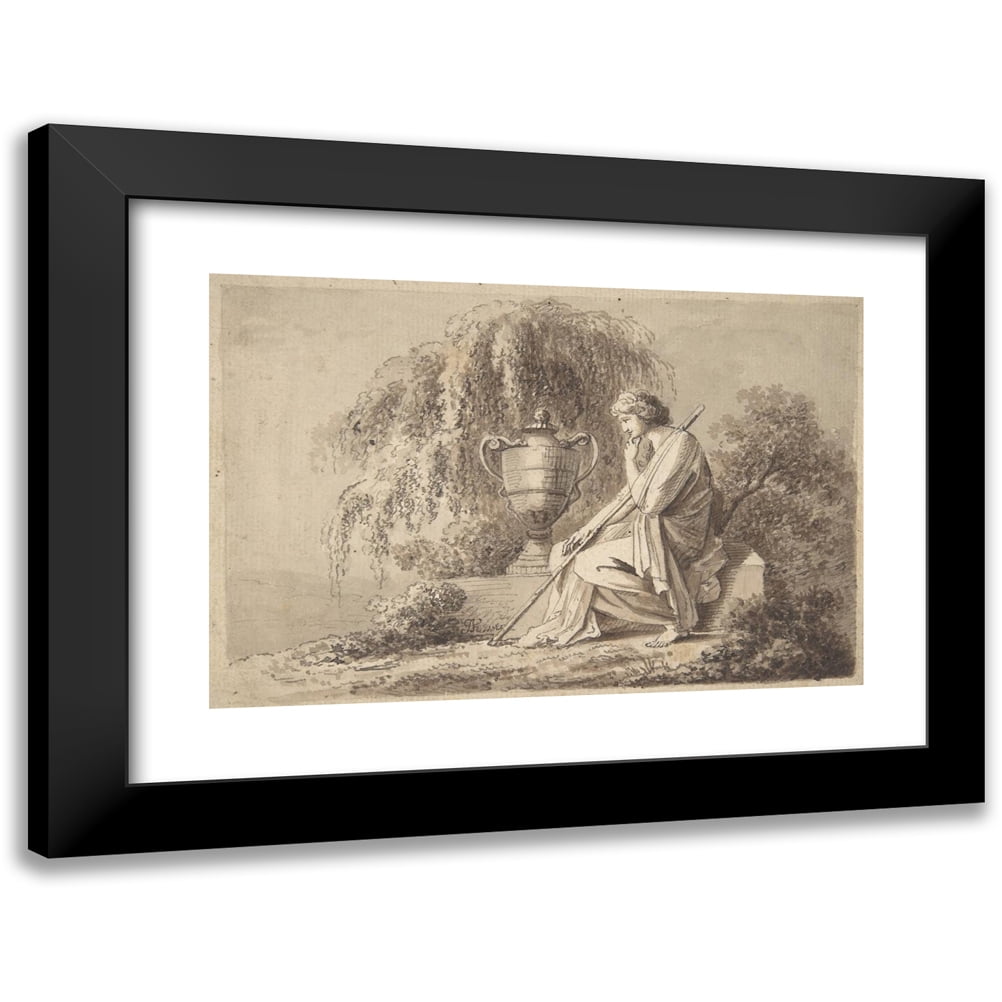 Circle of Angelica Kauffmann 24x17 Black Modern Framed Museum Art Print ...