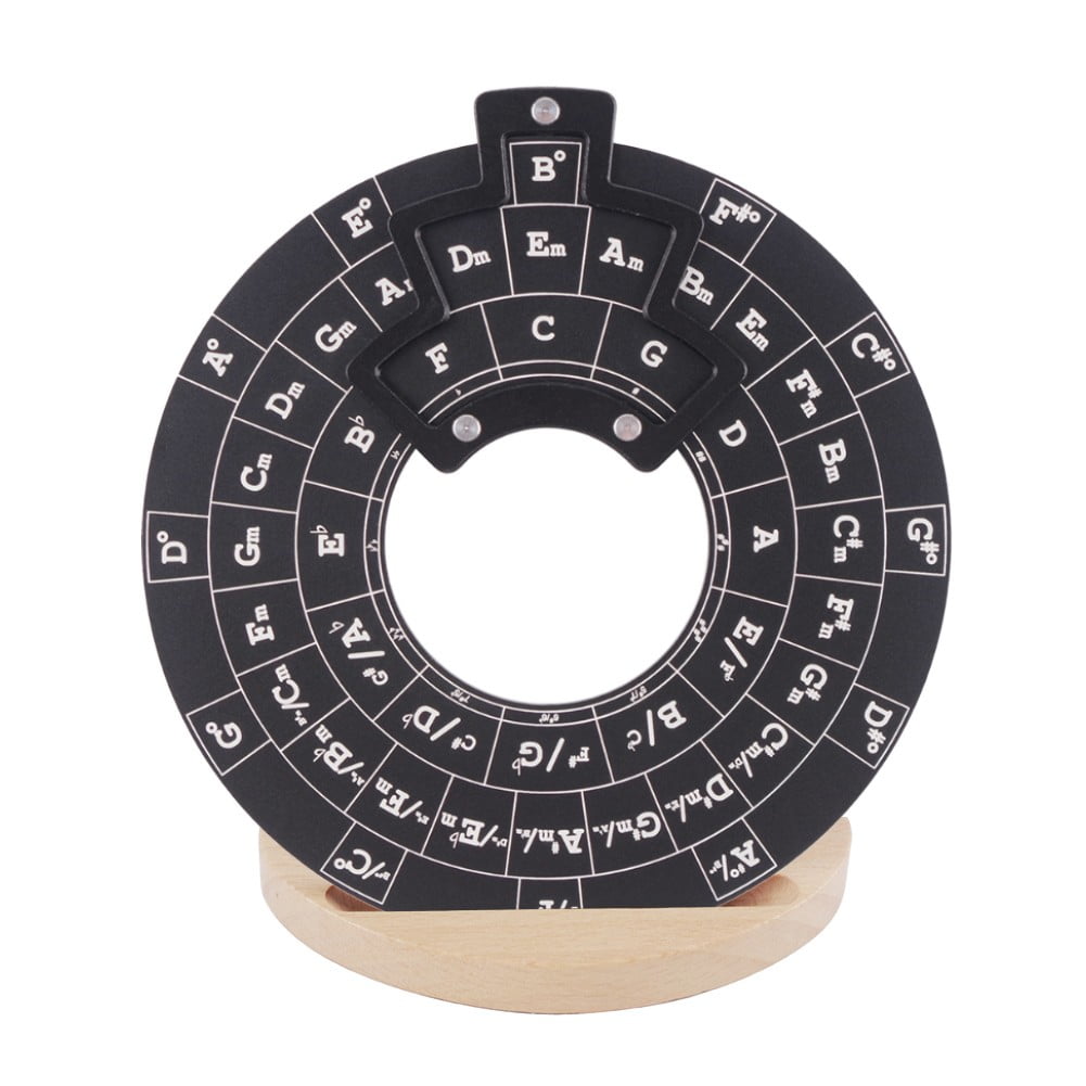 Circle of Fifths Music Theory Tool with Wooden Stand for Musicians ...